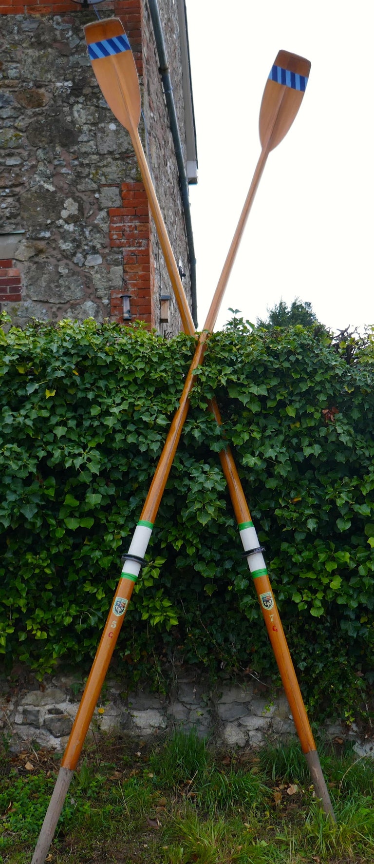 Pair of Very Long Racing Sculls or Oars from Eton College Windsor at ...