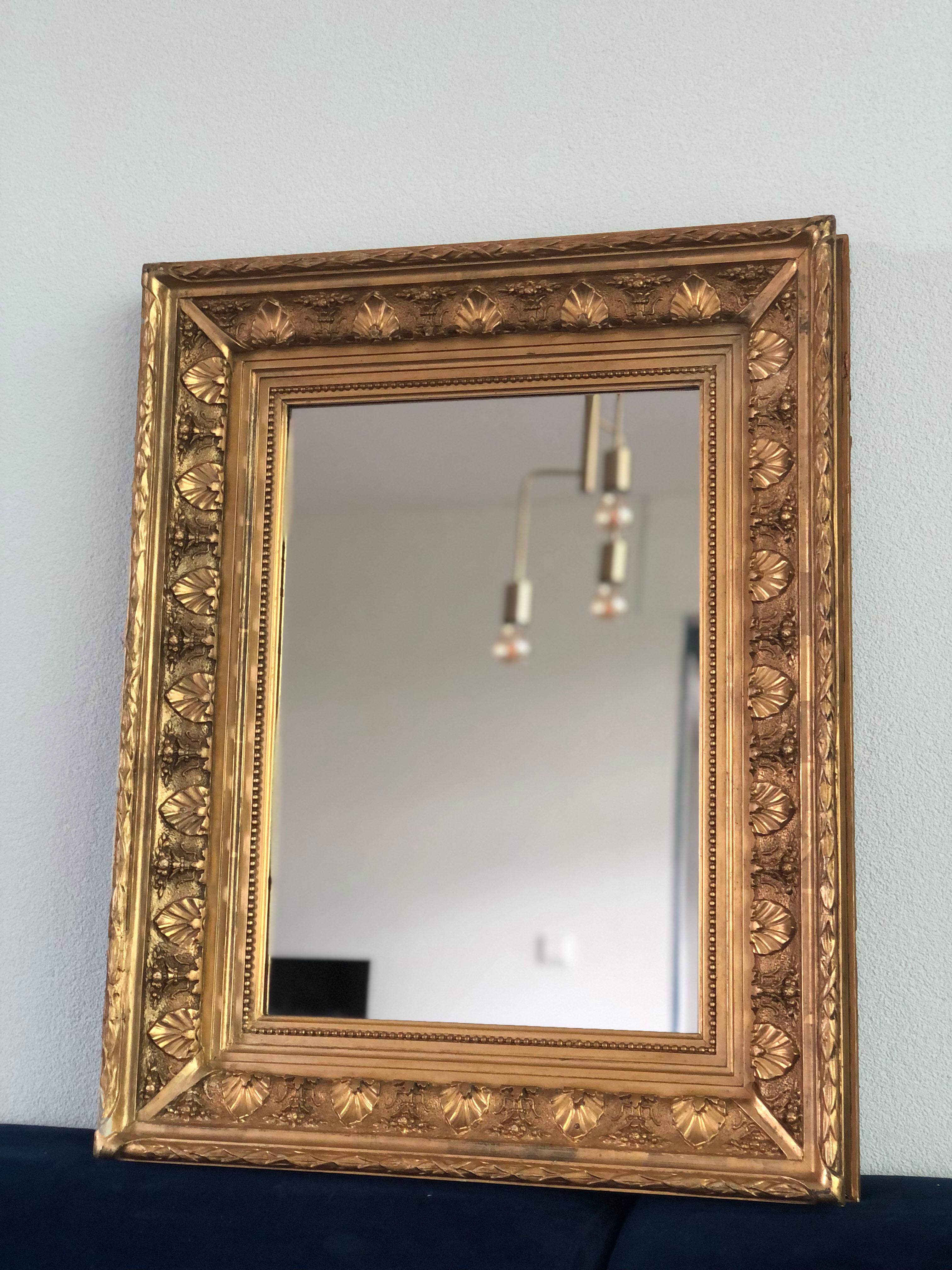 Pair of Victorian Rich Carved and Detailed Giltwood Mirrors For Sale at ...