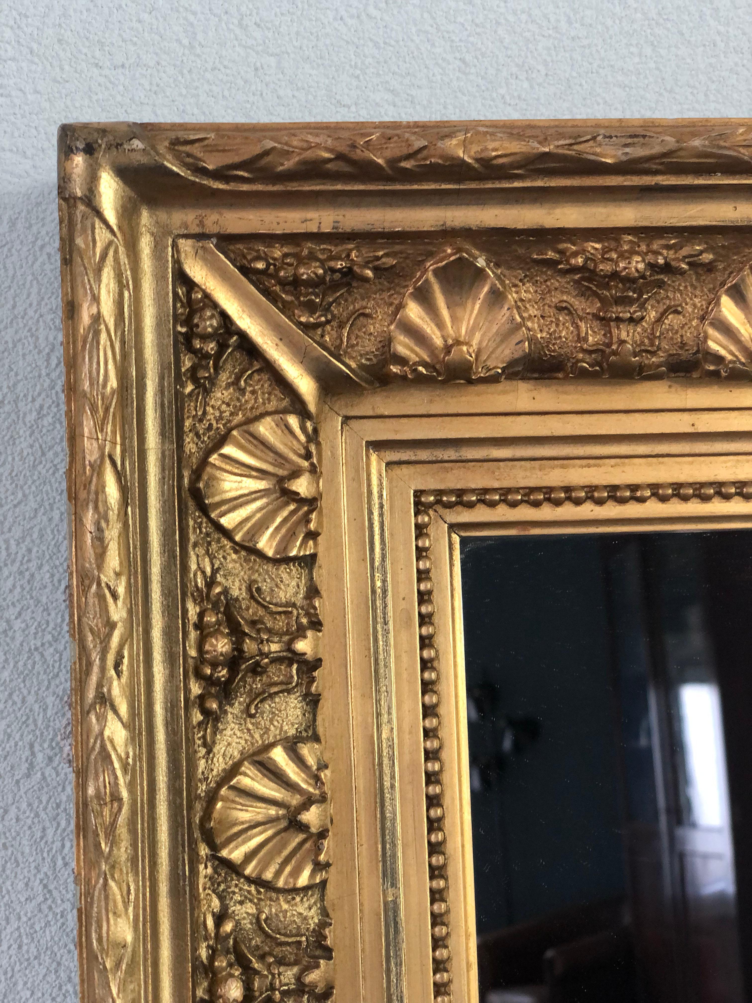 Pair of Victorian Rich Carved and Detailed Giltwood Mirrors For Sale at ...