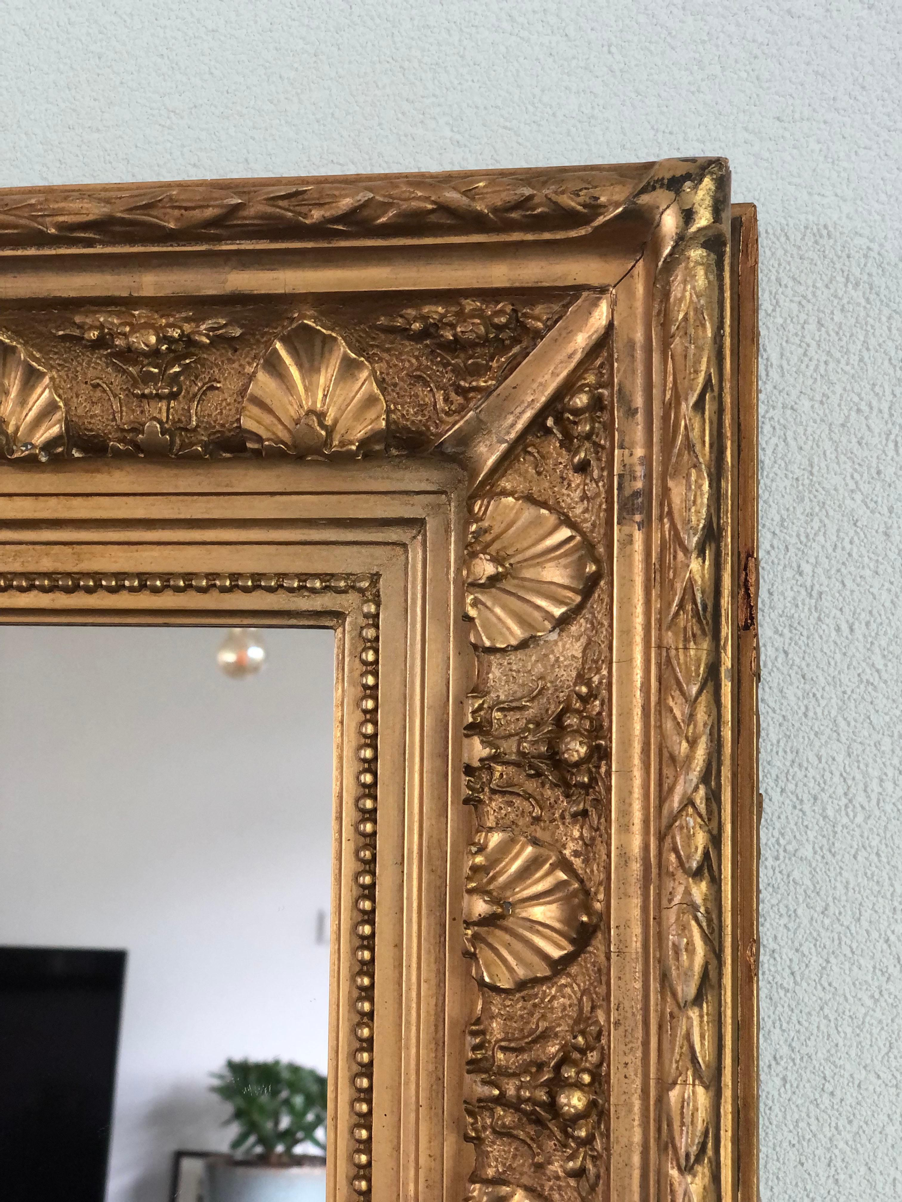 Pair of Victorian Rich Carved and Detailed Giltwood Mirrors For Sale at ...