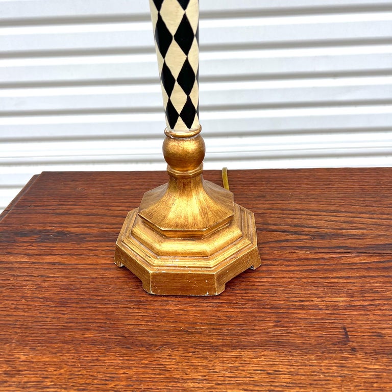 Pair of Vintage 1980s Berman Harlequin Table Lamps For Sale at 1stDibs