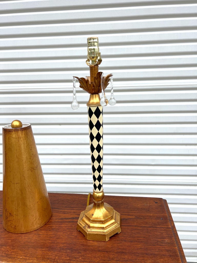 Pair of Vintage 1980s Berman Harlequin Table Lamps For Sale at 1stDibs