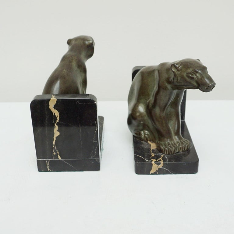 Pair of Vintage Art Deco Polar Bear Bookends, Circa 1930 at 1stDibs
