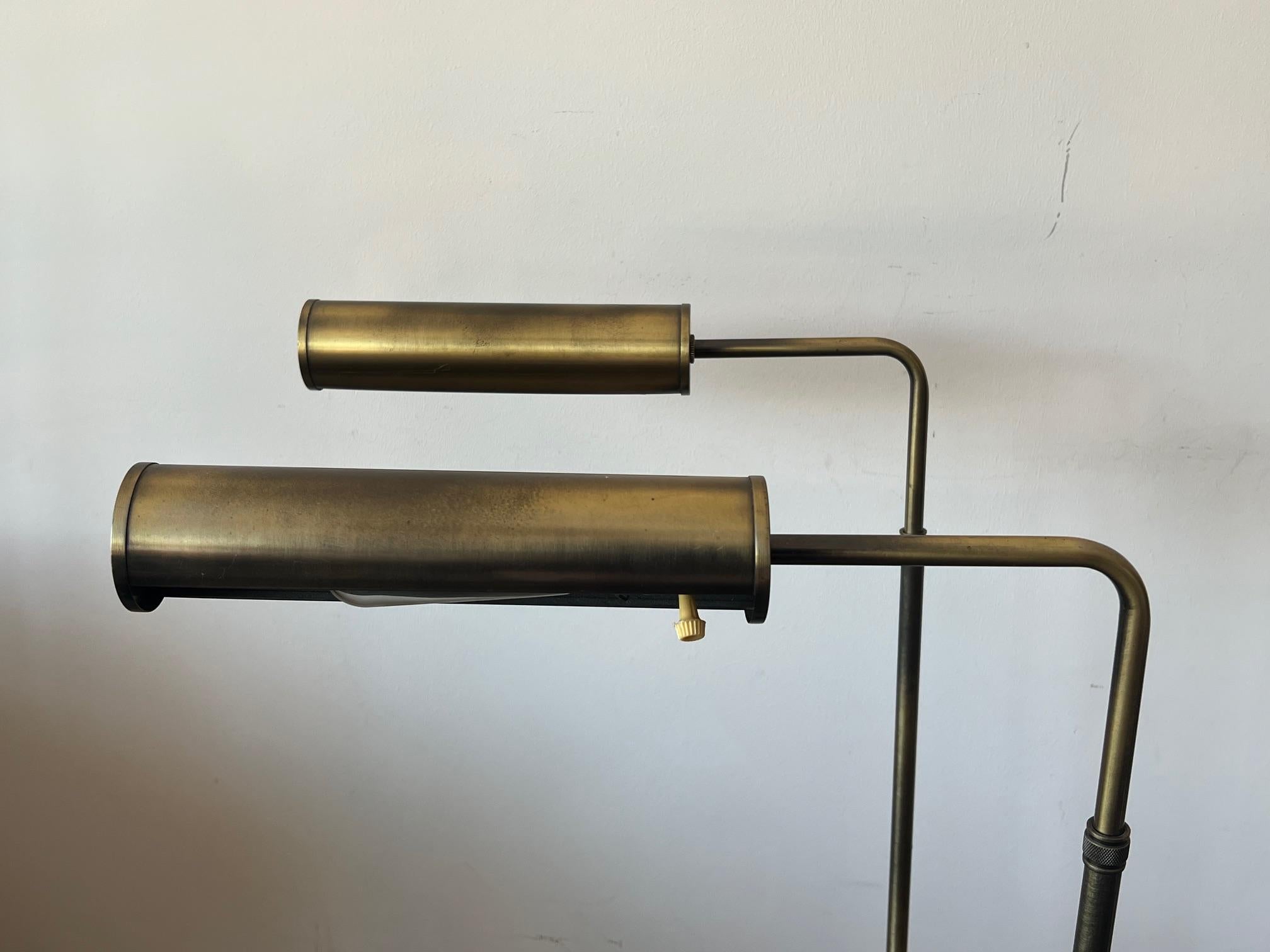 A Pair Of Vintage Brass Reading Lamps For Sale at 1stDibs