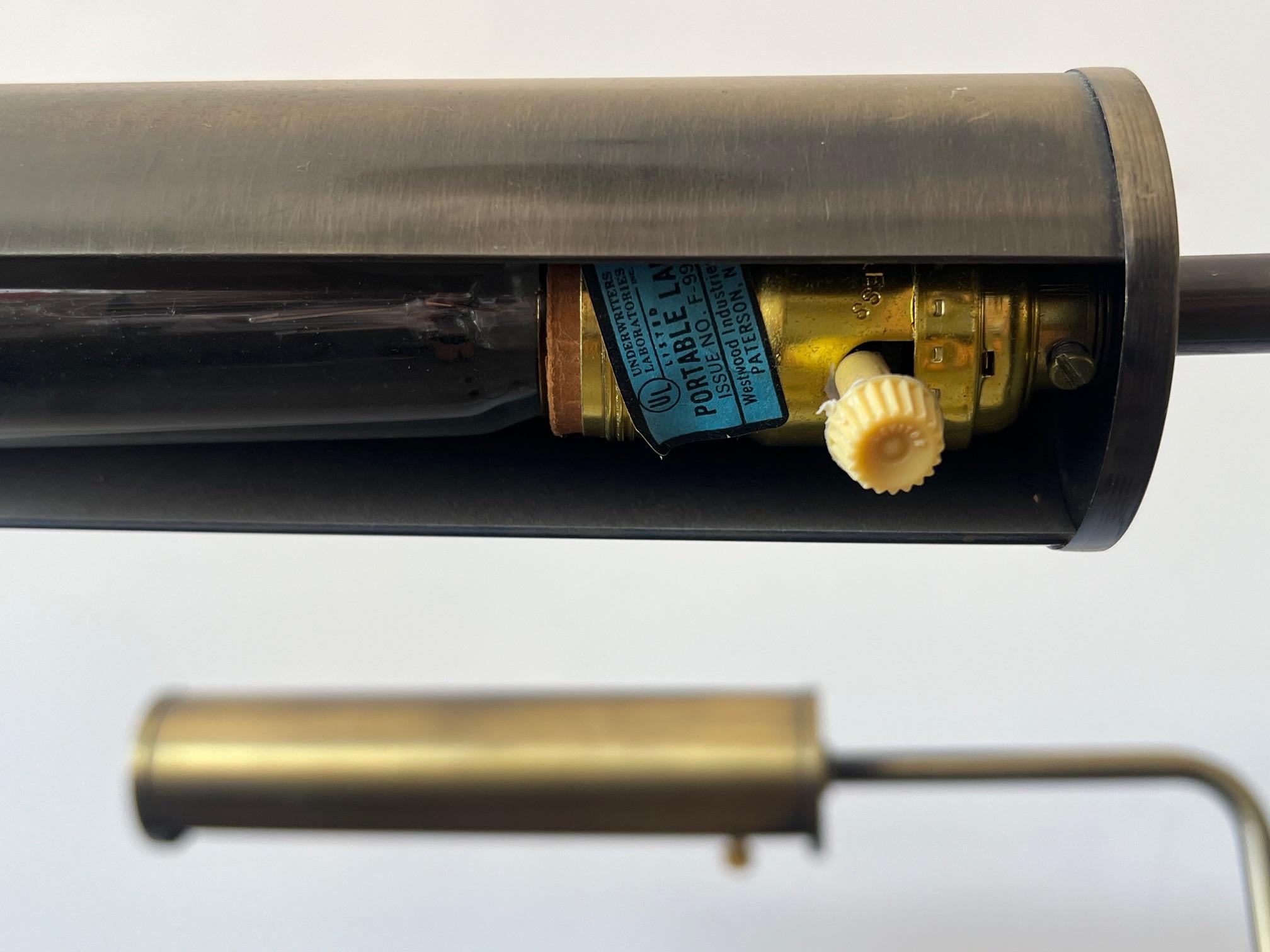A Pair Of Vintage Brass Reading Lamps For Sale at 1stDibs