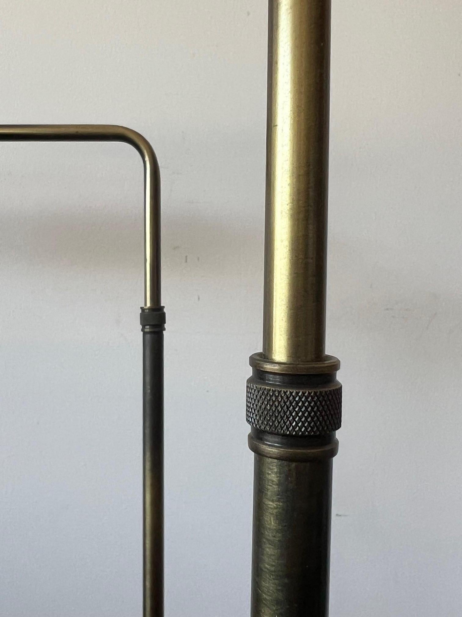 A Pair Of Vintage Brass Reading Lamps For Sale at 1stDibs
