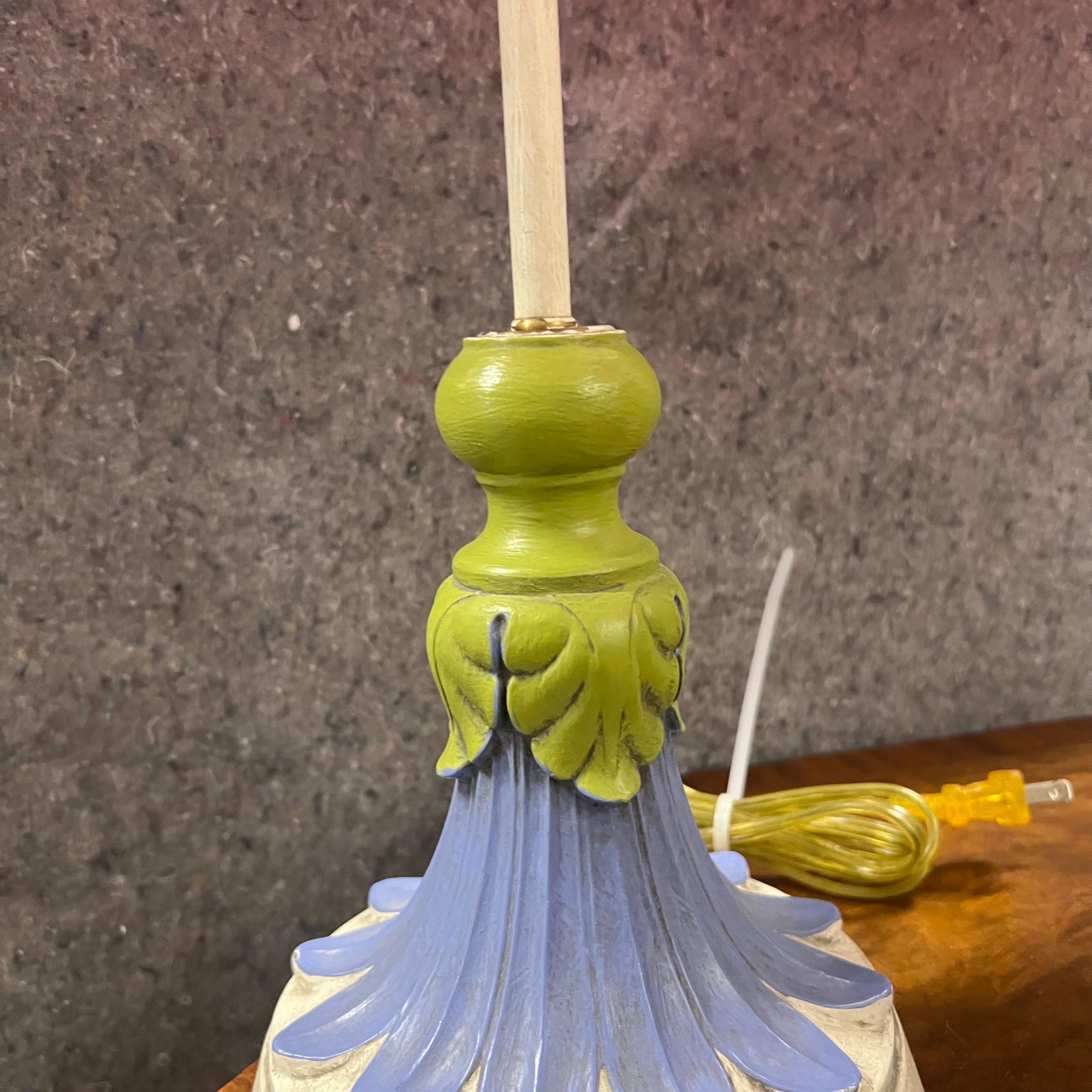 A pair of Vintage Hand Painted Whimsical Berman Lamps For Sale at 1stDibs