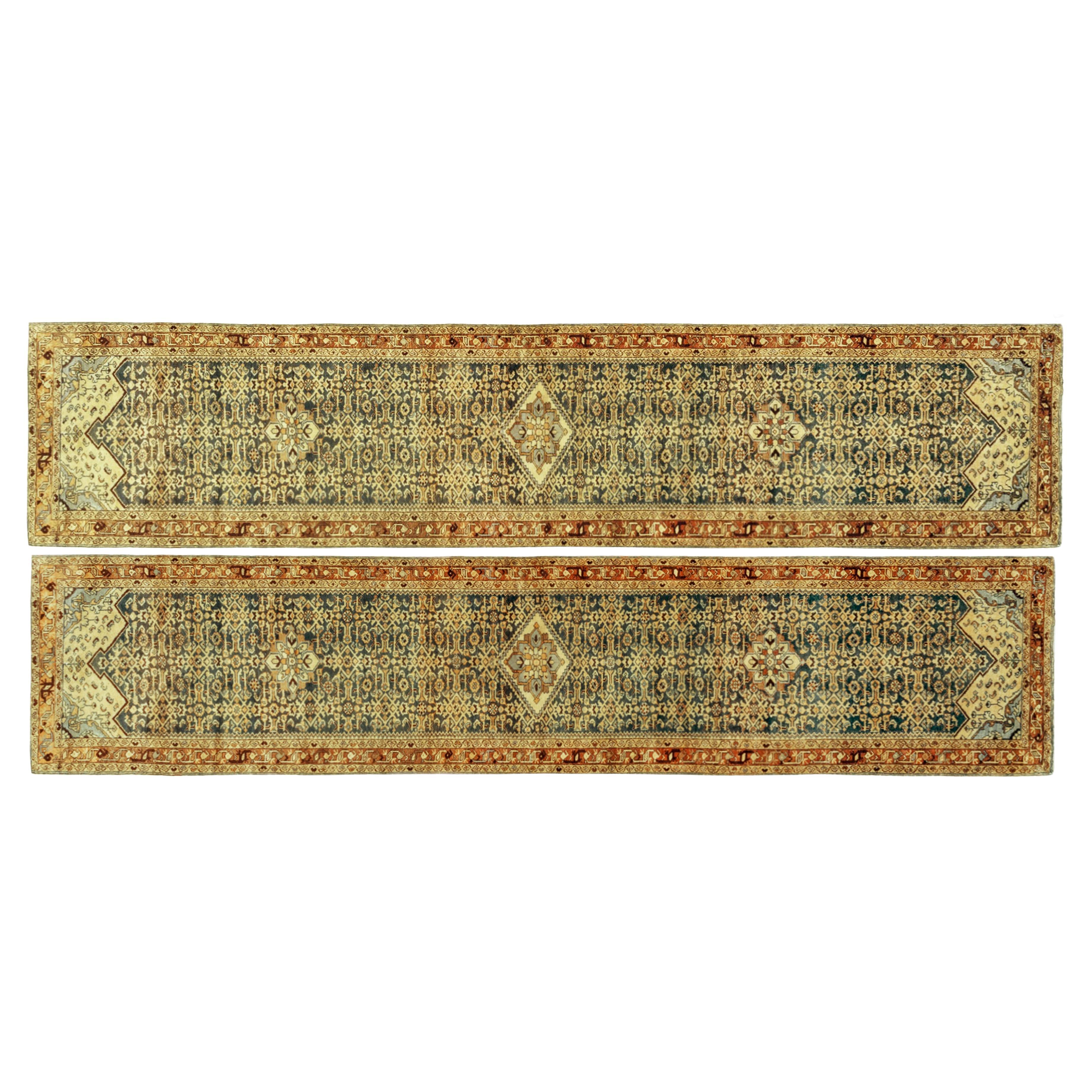 Antique Persian Malayer Oriental Rug, in Small Size, W/ Paisley Design ...