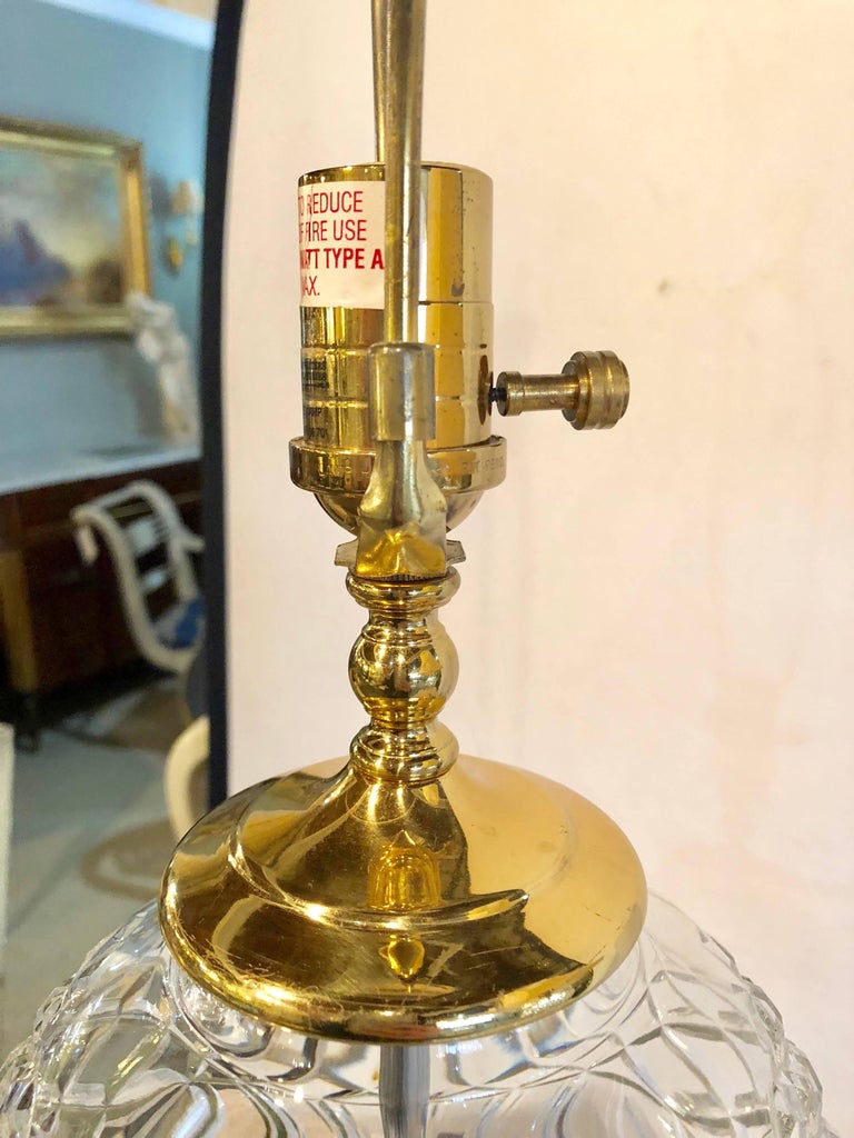 Pair of Waterford Crystal Signed Table Lamps with Stunning Custom ...