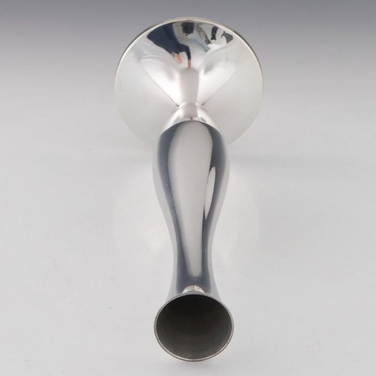A Pair Of Wilkens Modernist German Silver Rose Vases c1950 For Sale at ...