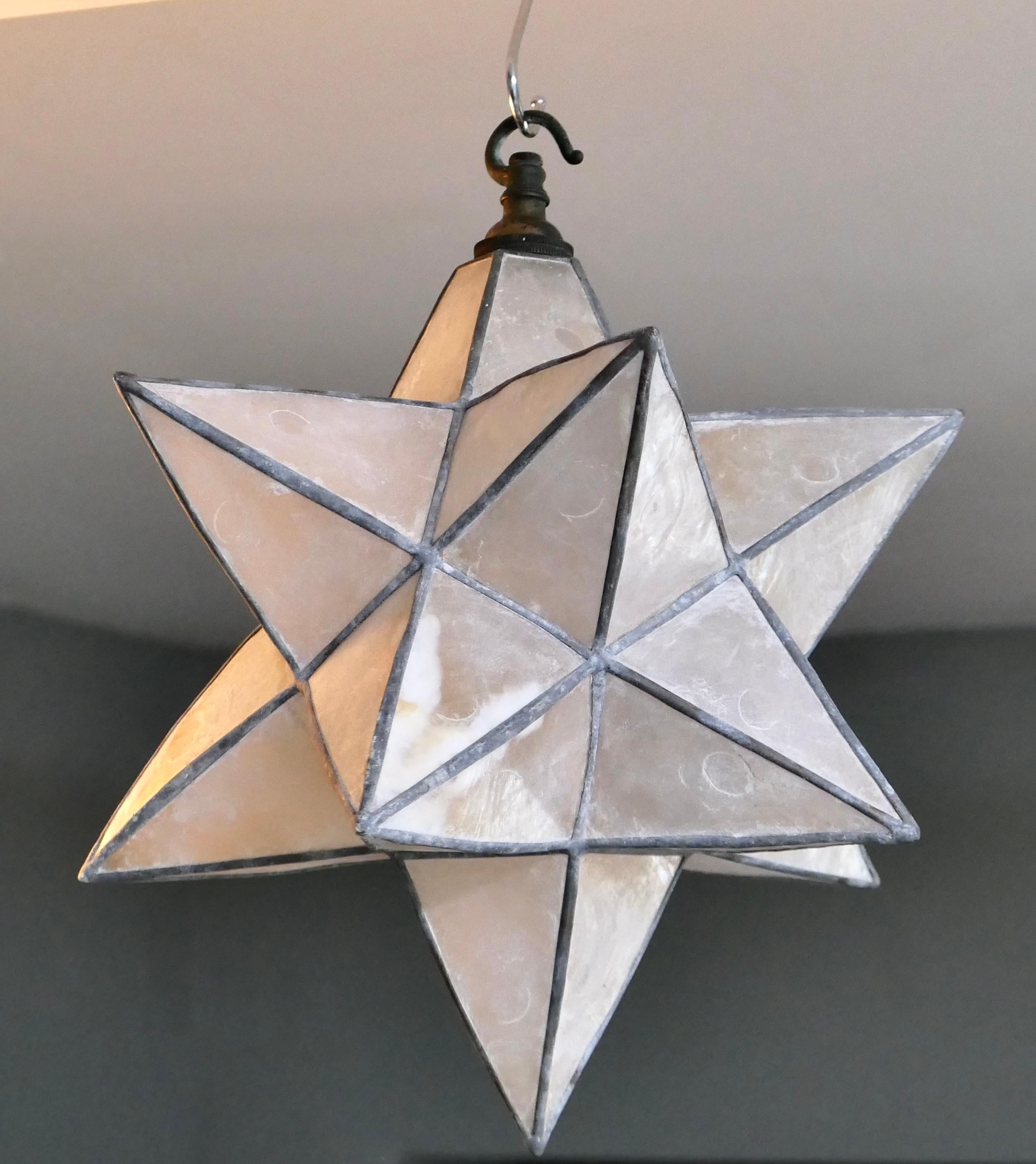 Pair of Wonderful French Mid Century Star Pendant Light Shades For Sale ...
