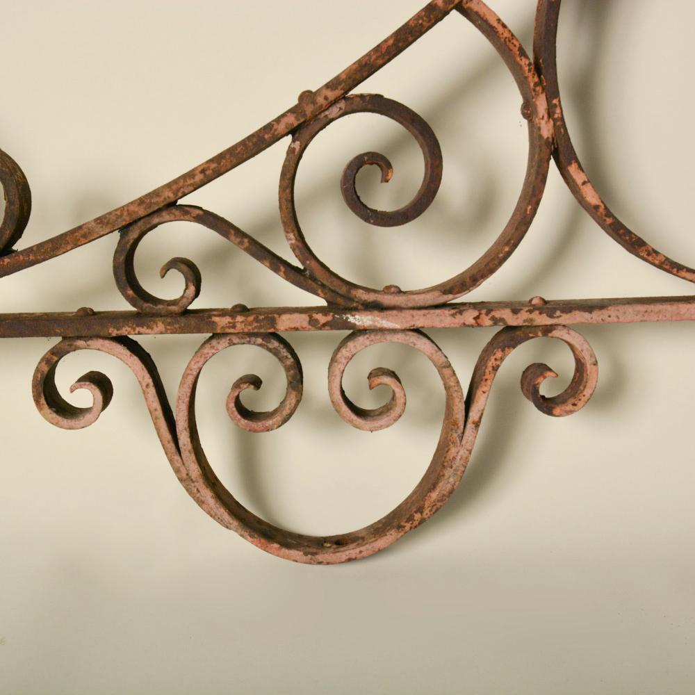 Pair of Wrought Iron Scrolling Brackets, circa 1900. at 1stDibs