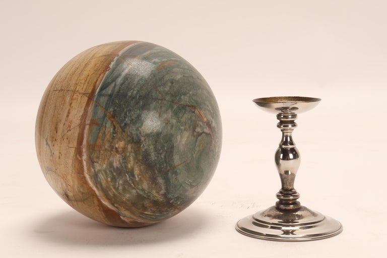 Pair of Zebra Agate Stone Spheres, Italy, 1870 For Sale at 1stDibs