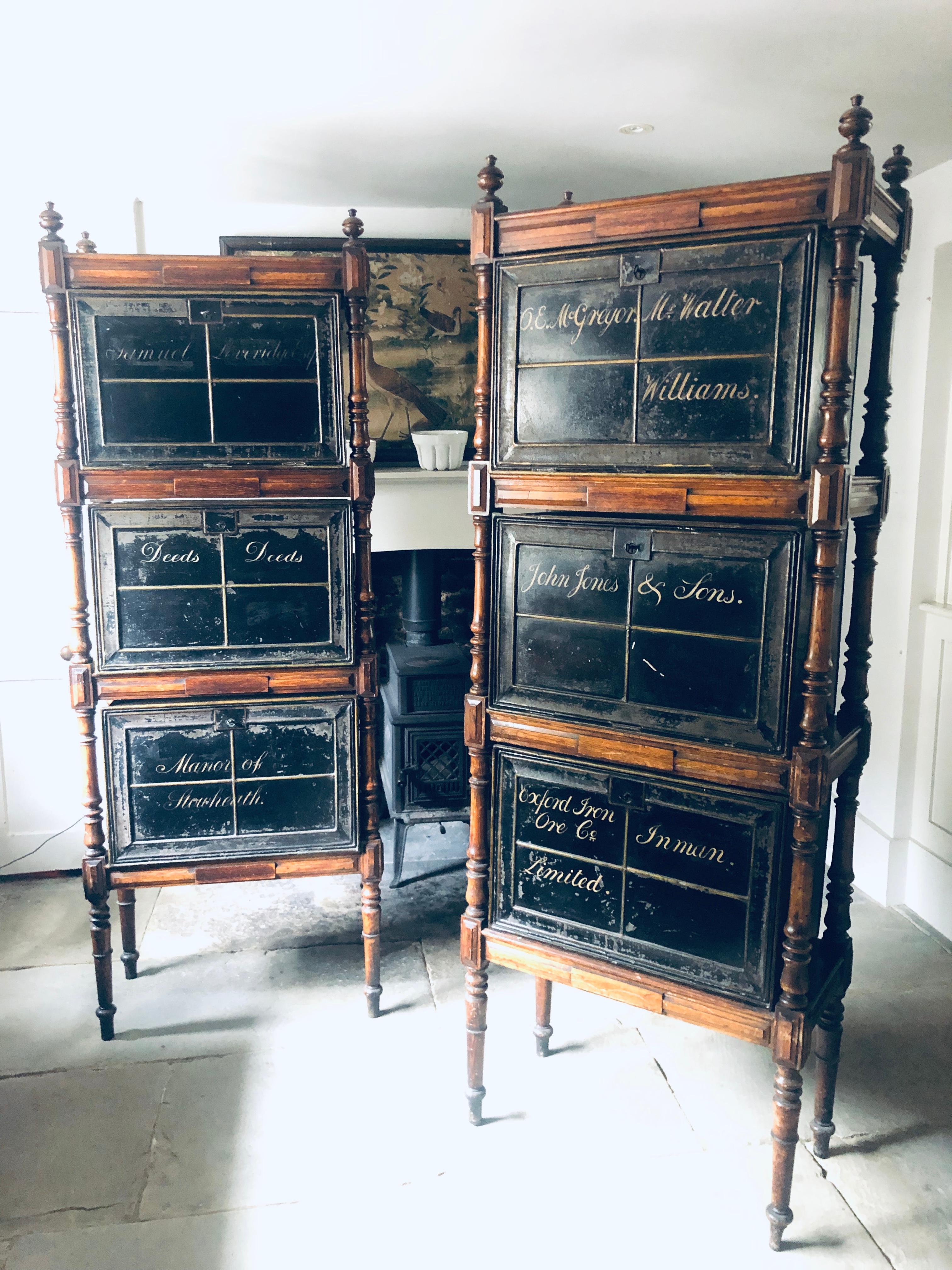 Pair Victorian Oak Deed Box Stands with Deed Boxes For Sale at 1stDibs ...