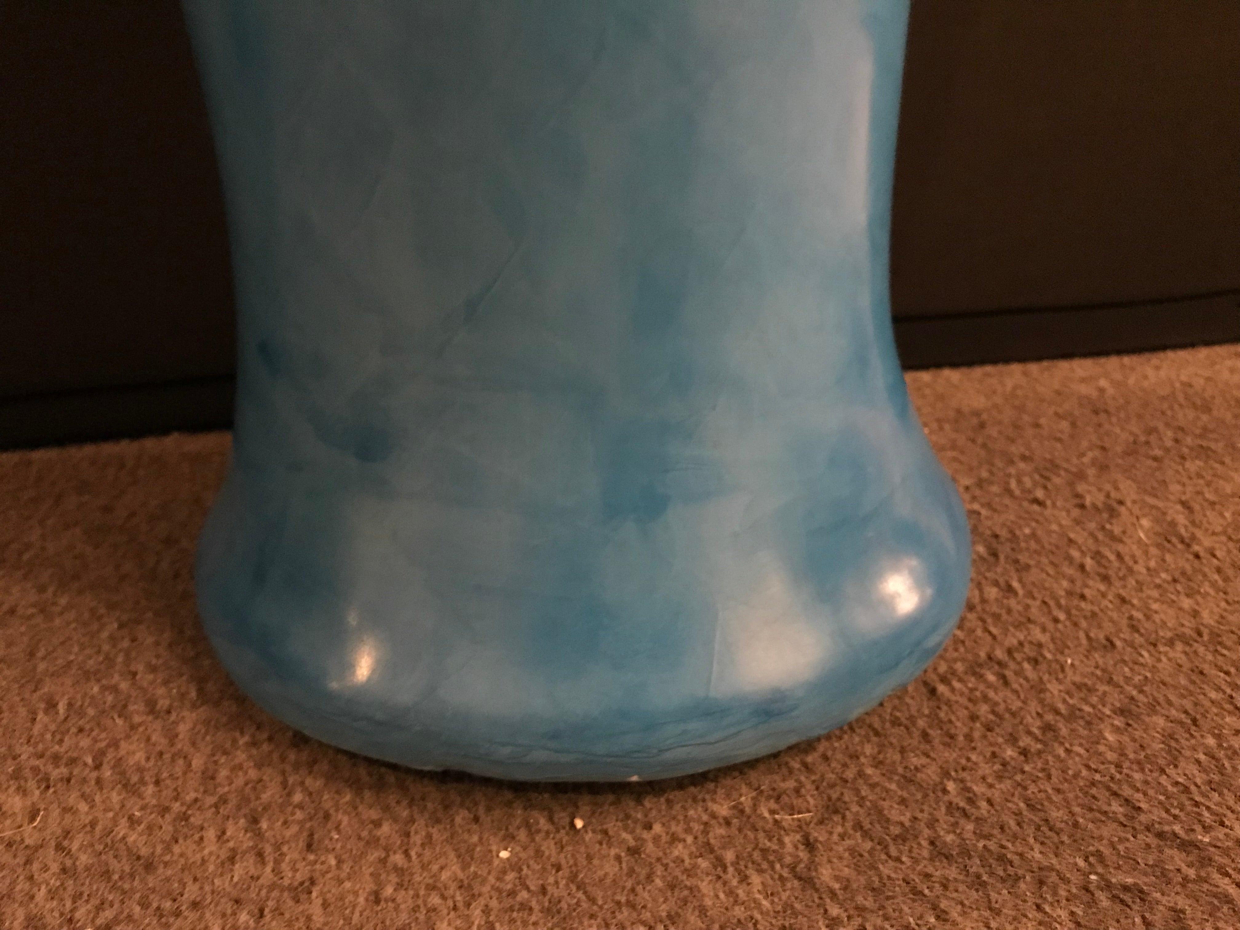 Palatial Modern Moroccan Handmade Large Light Blue Pottery Vase, Center ...