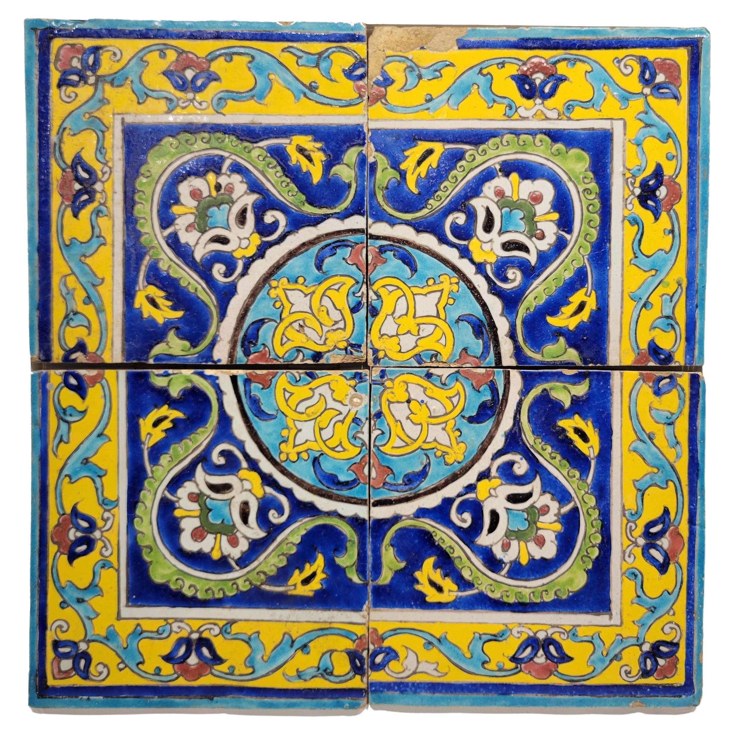 Pair of Art Nouveau Ceramic Tiles, circa 1890s at 1stDibs