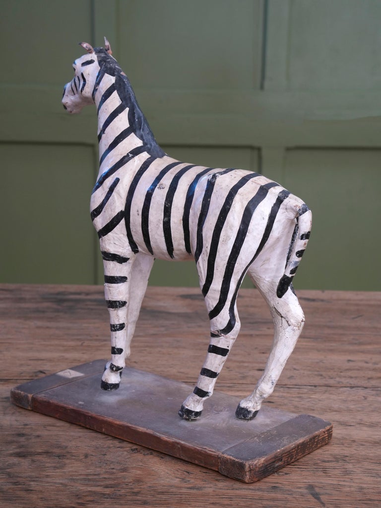 Papier-mâché Zebra Model For Sale at 1stDibs