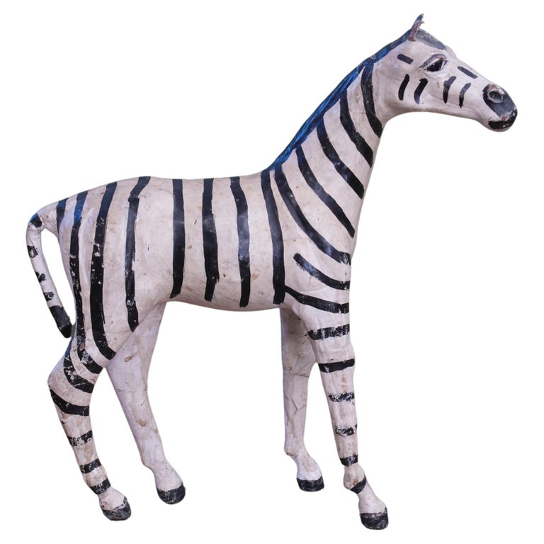 Papier-mâché Zebra Model For Sale at 1stDibs
