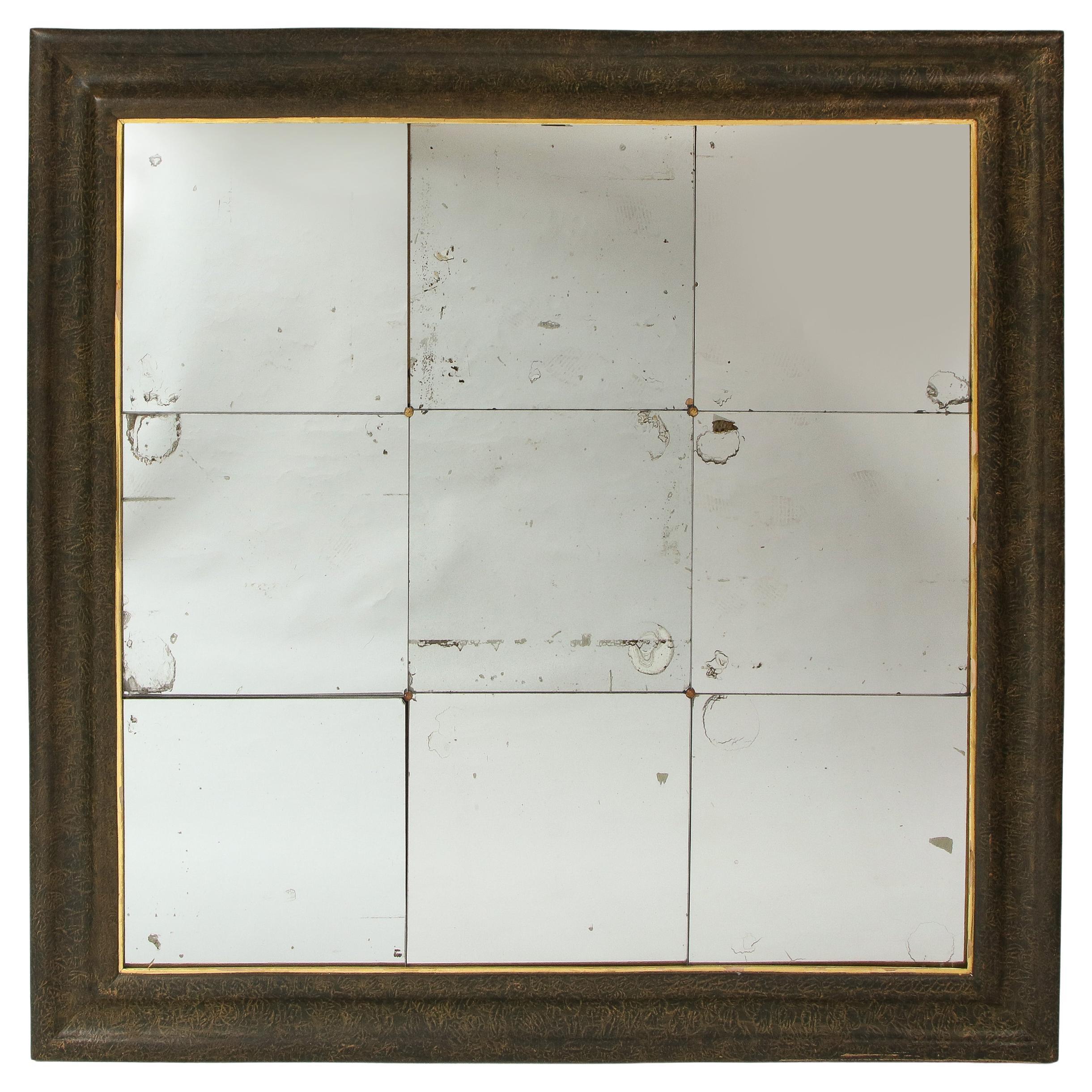 Valencia Mirror Square in Antique Mirror Glass For Sale at 1stDibs