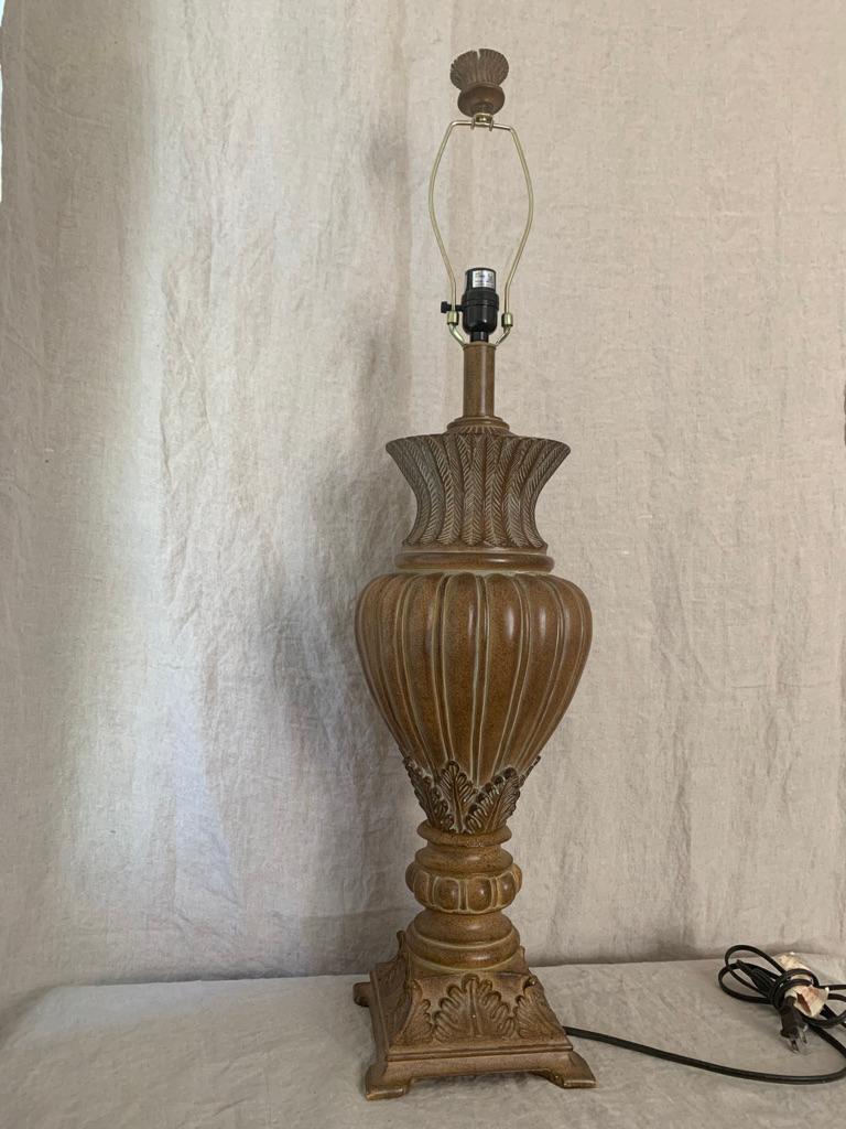 Patinated Neoclassical Style French Table Lamp For Sale at 1stDibs