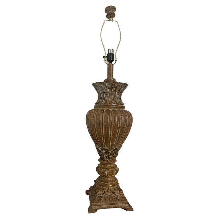 Patinated Neoclassical Style French Table Lamp For Sale at 1stDibs
