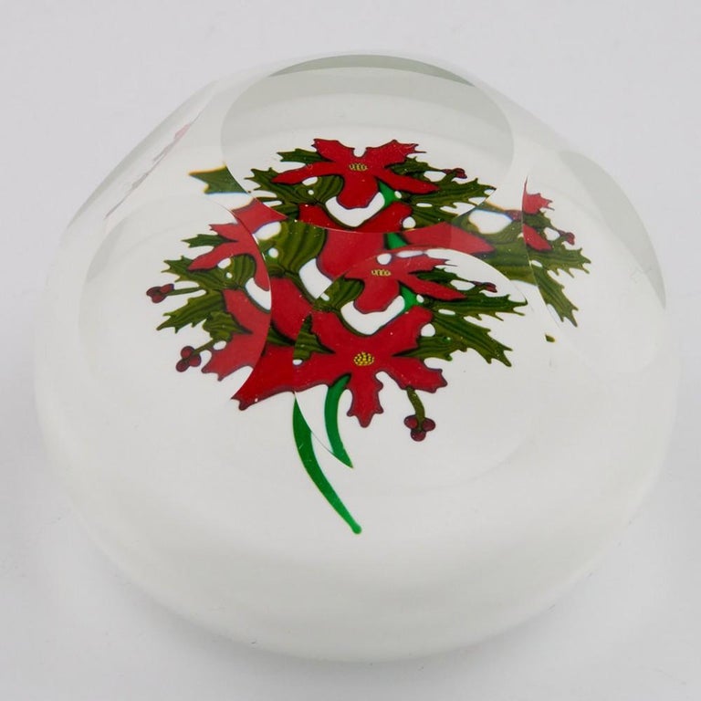 Perthshire Christmas Bouquet Paperweight, 1989 For Sale at 1stDibs