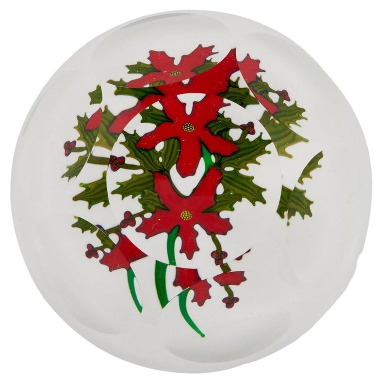 Perthshire Christmas Bouquet Paperweight, 1989 For Sale at 1stDibs