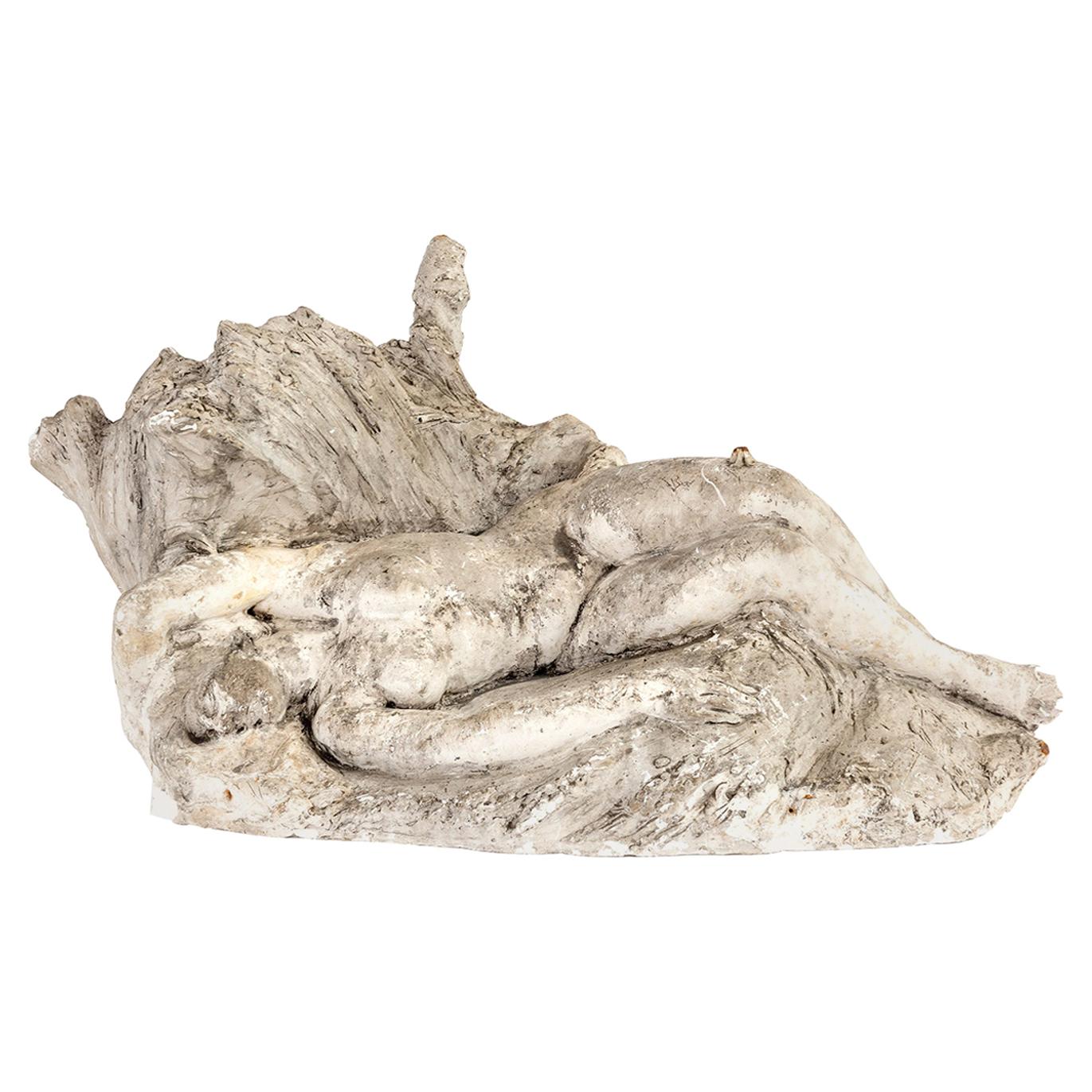 Plaster Model of a Reclining Lady from a Paris Atelier at 1stDibs