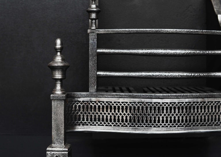 Polished Cast Iron Firegrate in the Georgian Style For Sale at 1stDibs