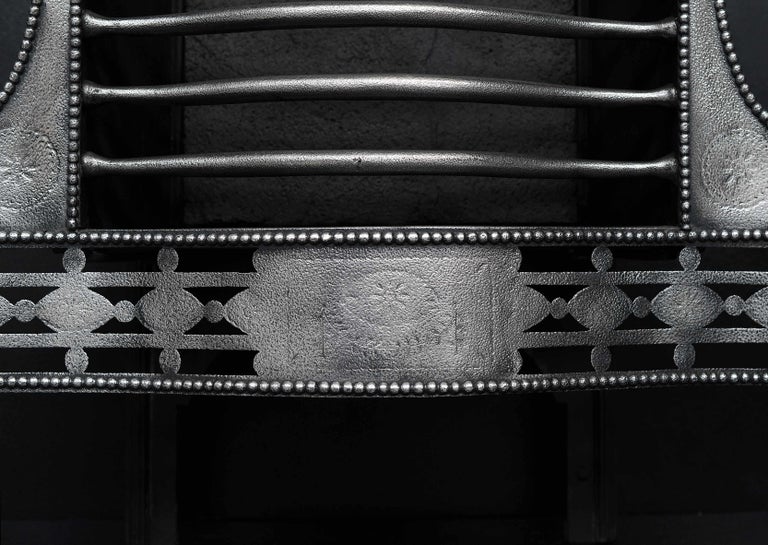 Polished Steel Firebasket in the Adam Style For Sale at 1stDibs