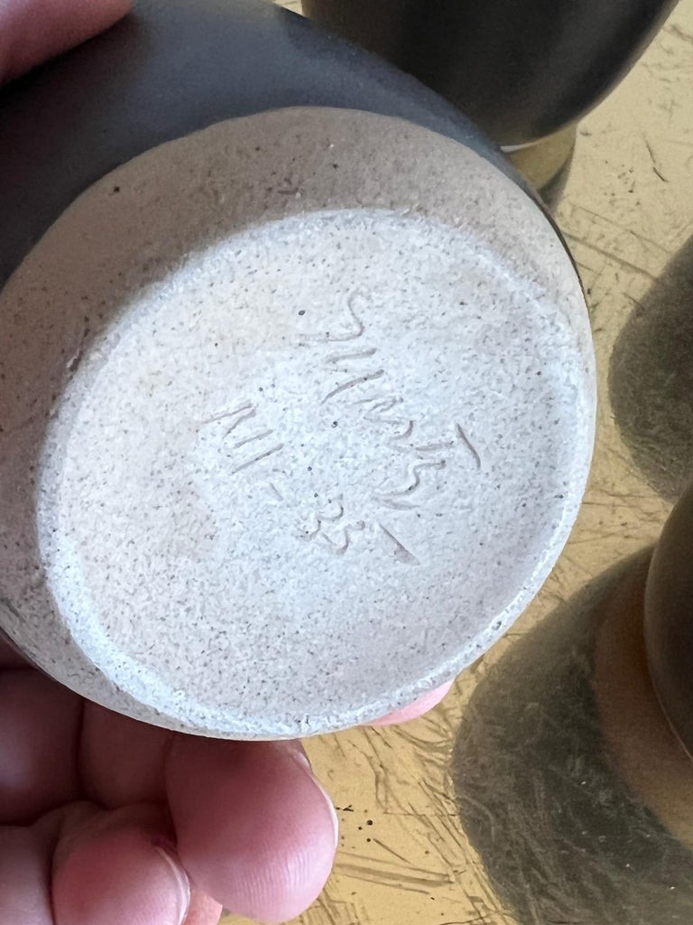 Pottery Coffee Set with Matching Cups by Martz For Sale at 1stDibs