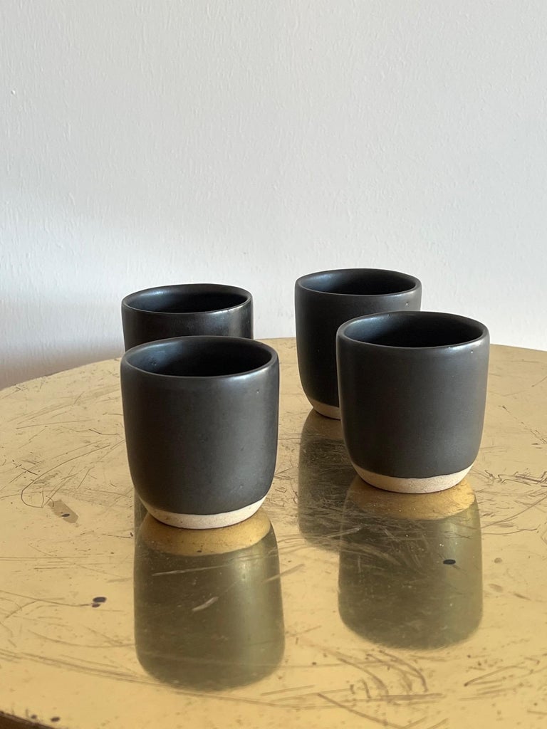 Pottery Coffee Set with Matching Cups by Martz For Sale at 1stDibs