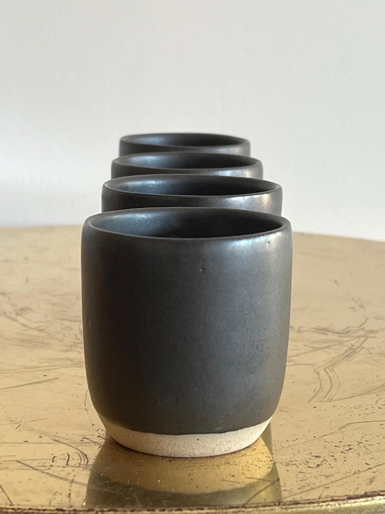 Pottery Coffee Set with Matching Cups by Martz For Sale at 1stDibs