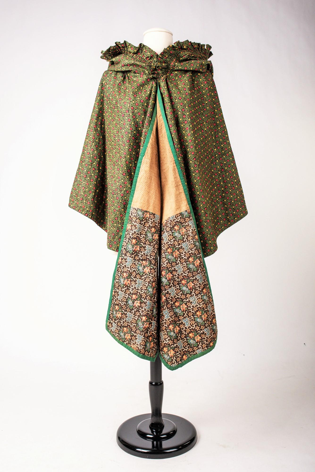 A Printed cotton Cloak- Provence Circa 1800 at 1stDibs | 1800s cloak