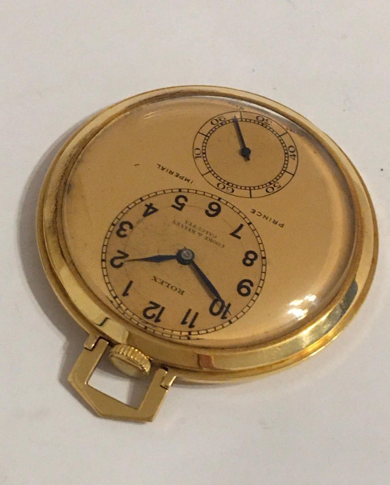 Rare 18k Gold Rolex Observatory Prince Imperial Dress Pocket Watch ...