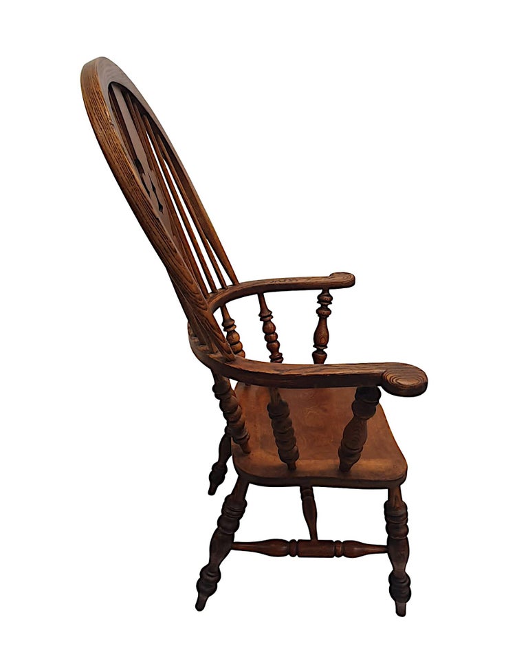 Rare 19th Century Broad Arm Windsor Armchair For Sale at 1stDibs