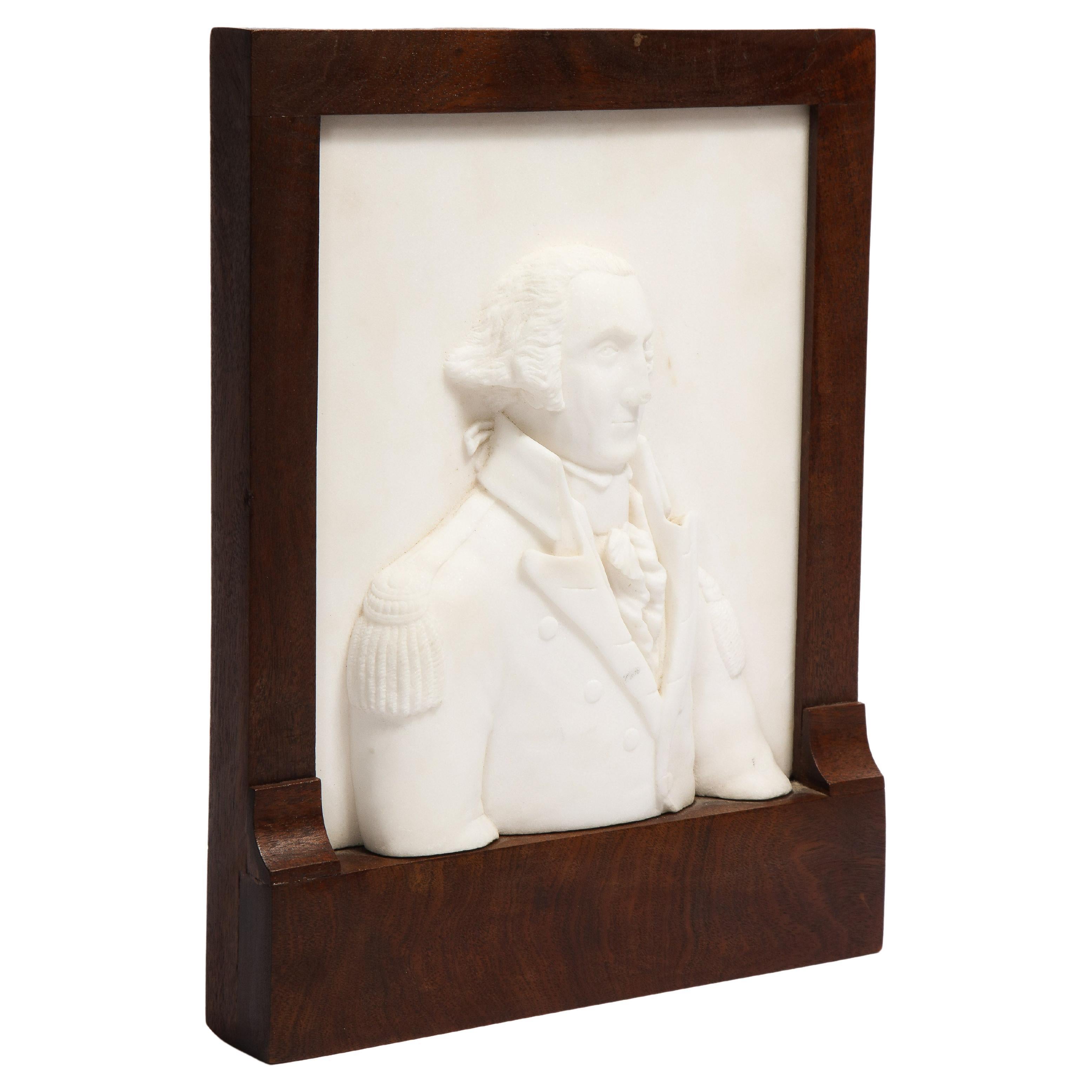 Rare American Marble Portrait Presentation Bust of George Washington, C ...