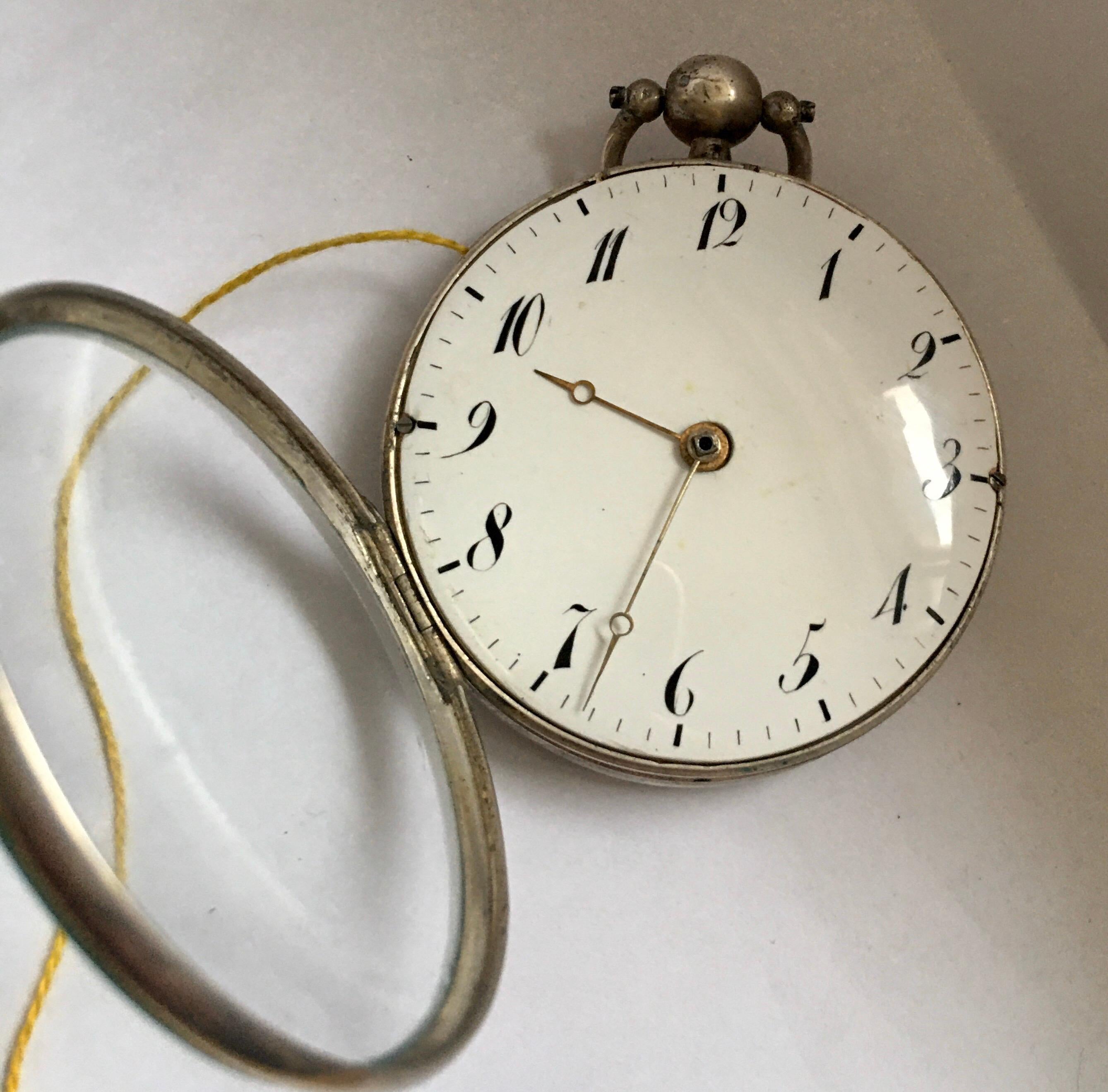 Rare Antique Silver Clock Watch at 1stDibs