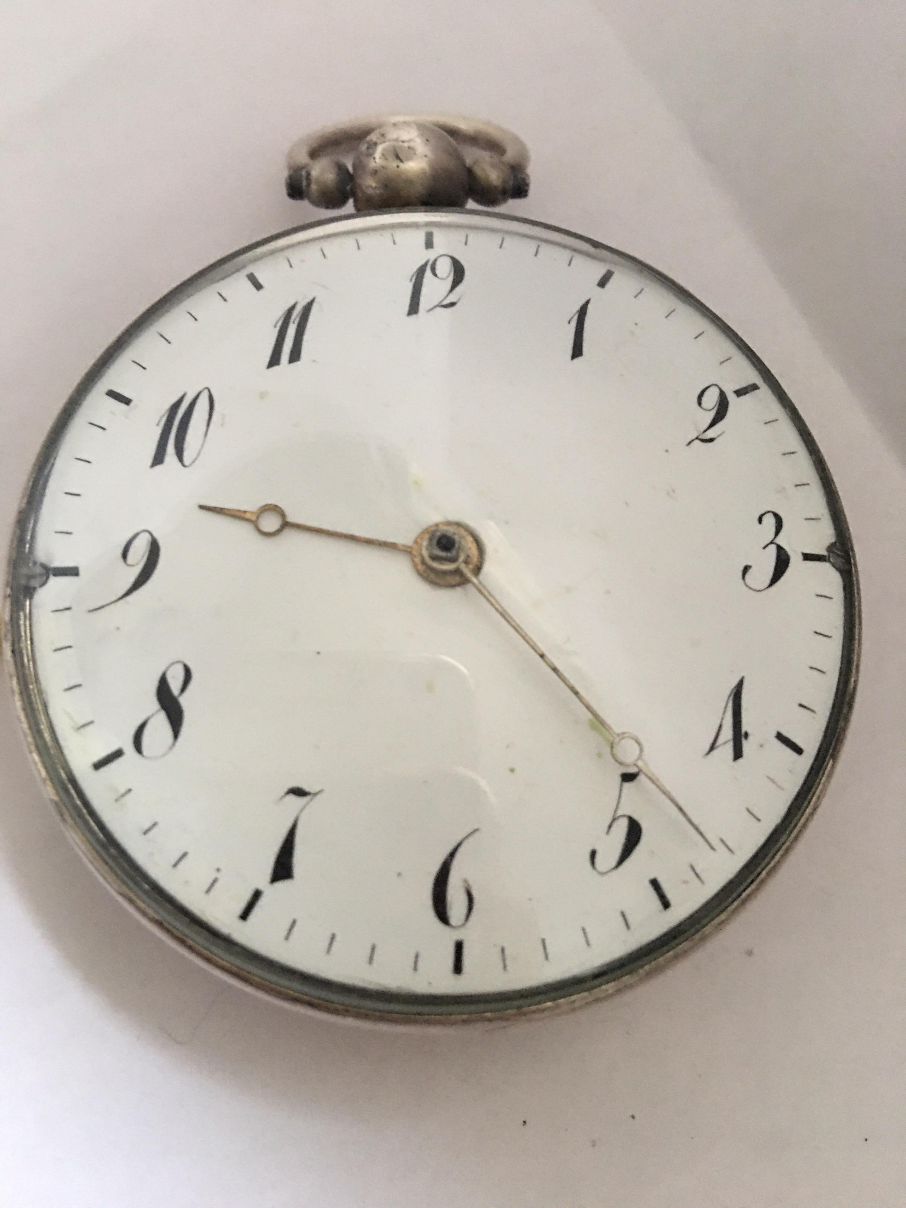 Rare Antique Silver Clock Watch at 1stDibs