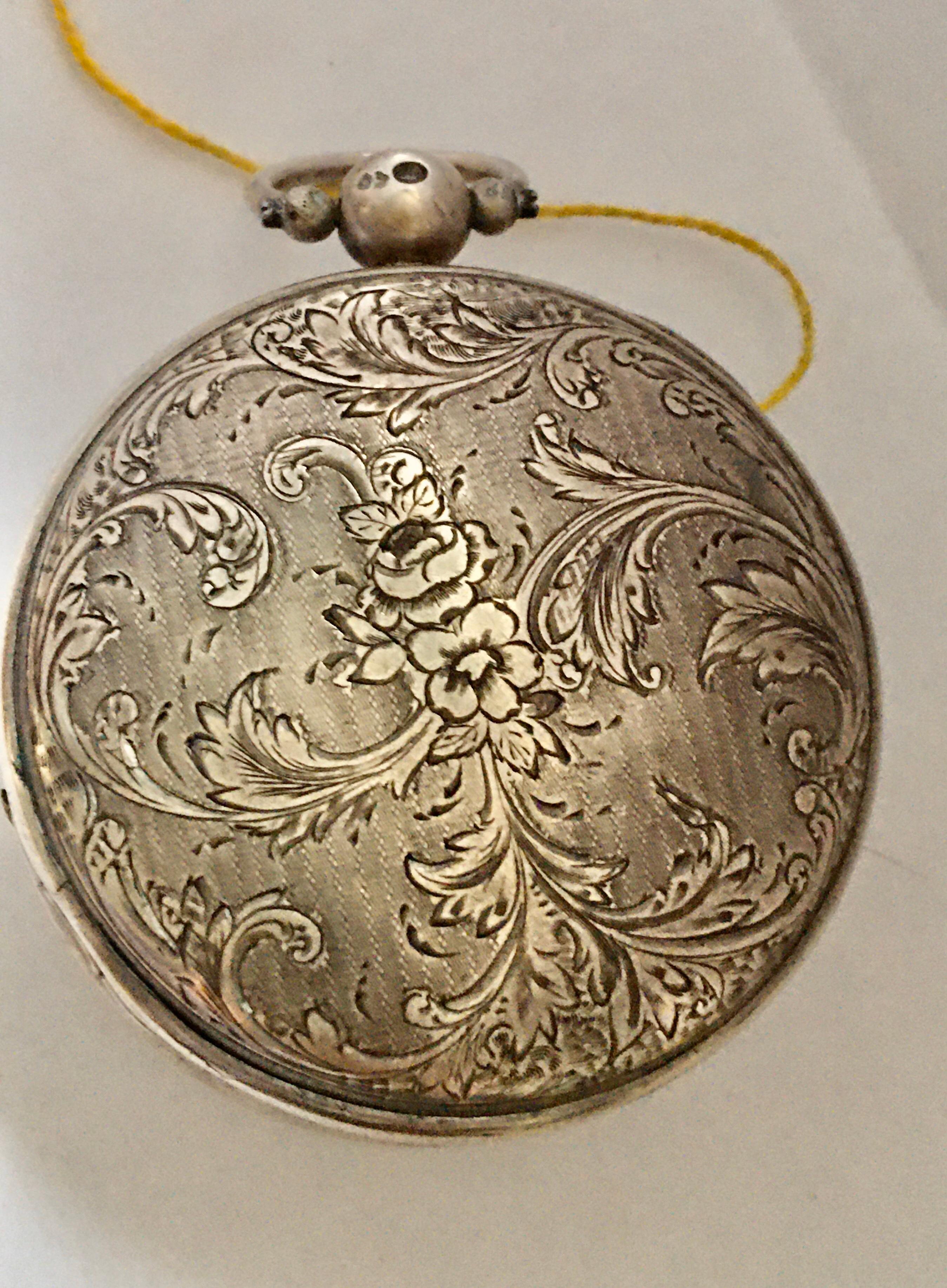 Rare Antique Silver Clock Watch at 1stDibs