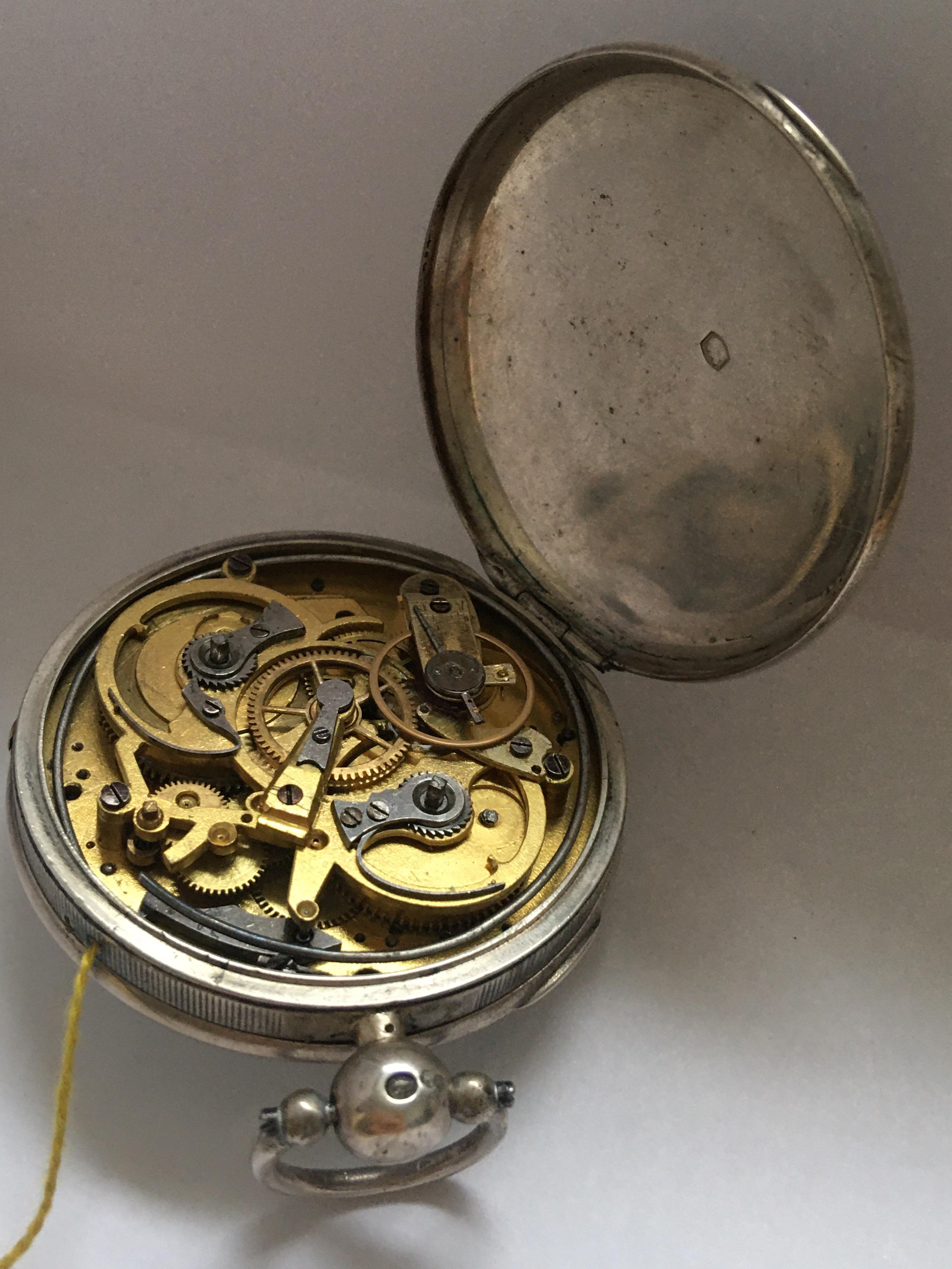 Rare Antique Silver Clock Watch at 1stDibs