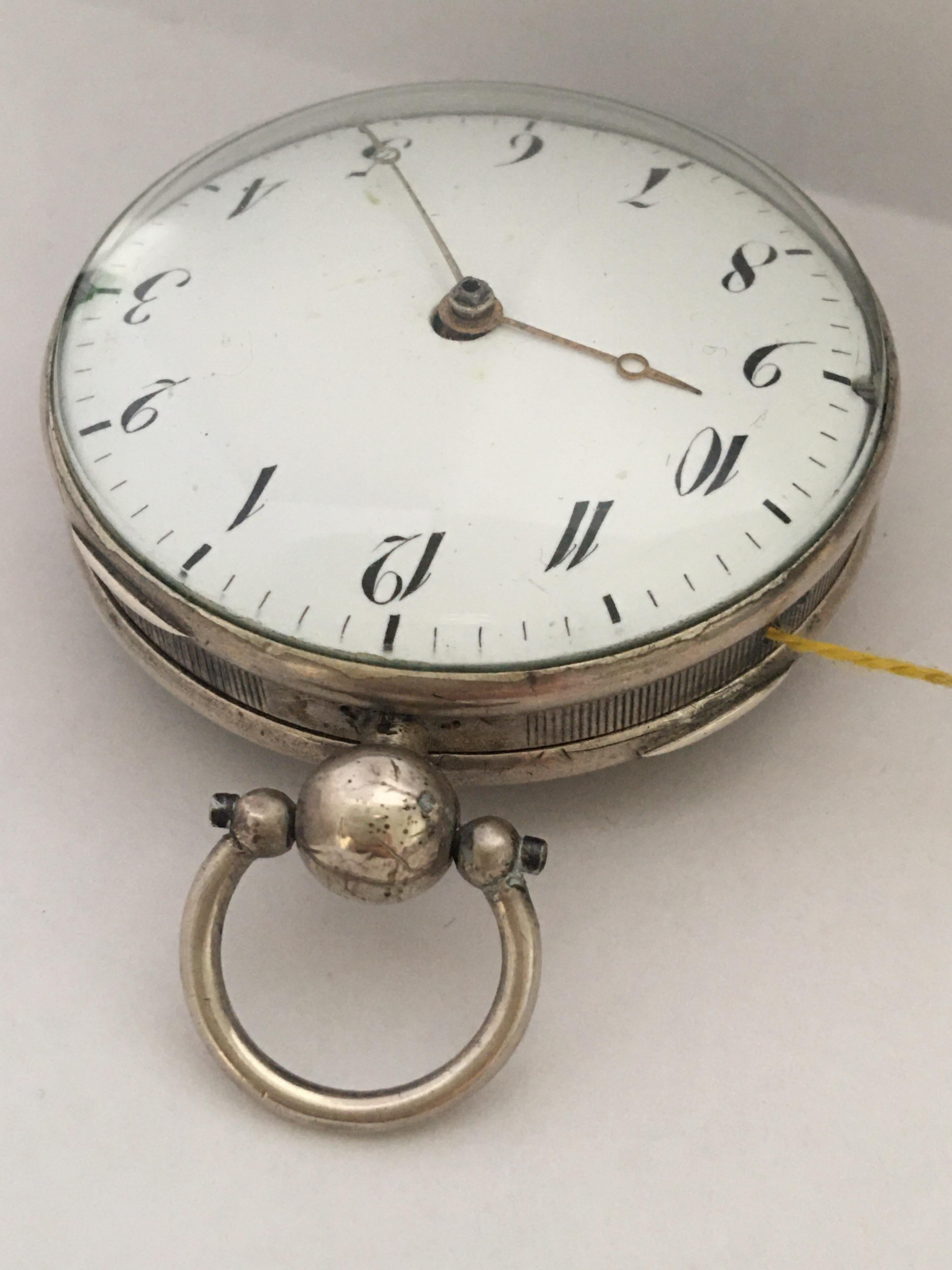Rare Antique Silver Clock Watch at 1stDibs