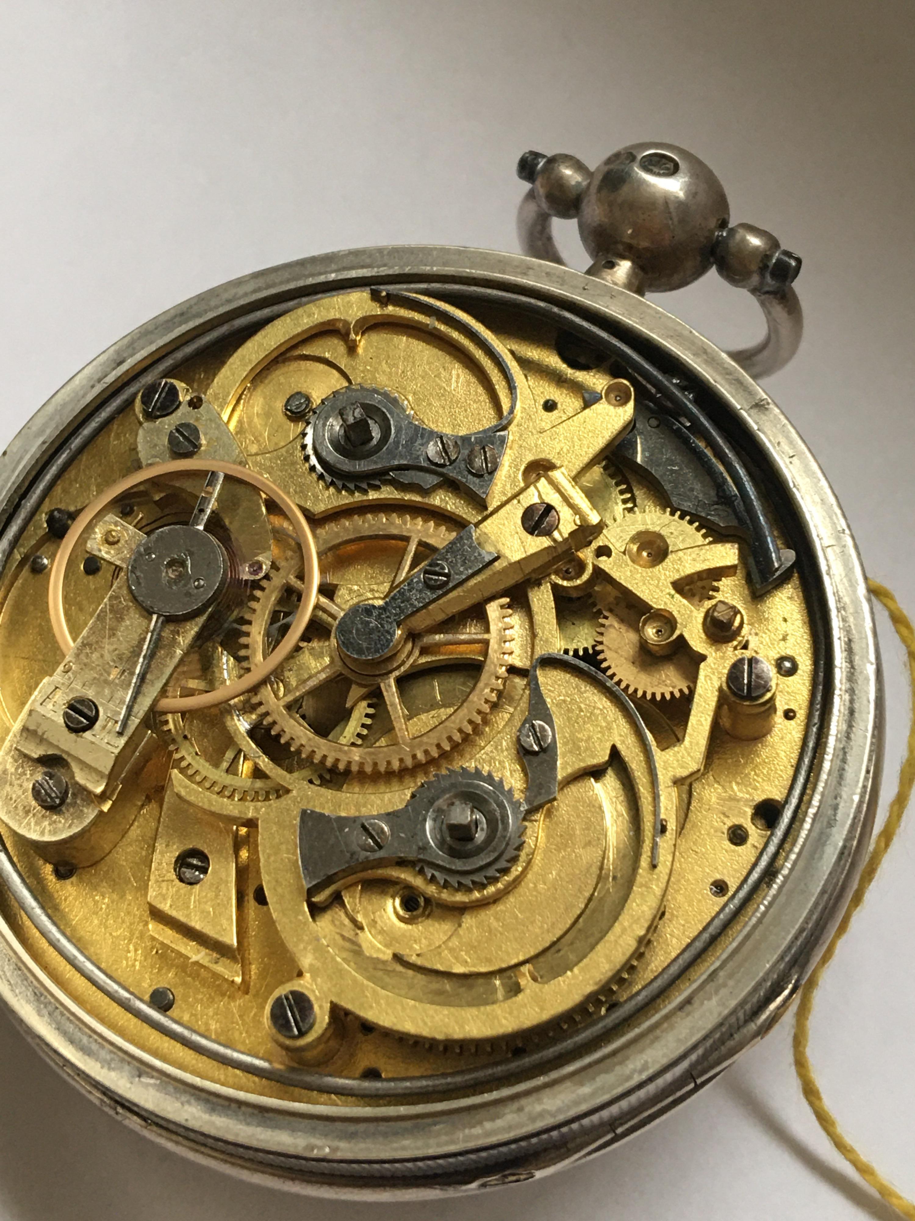 Rare Antique Silver Clock Watch at 1stDibs
