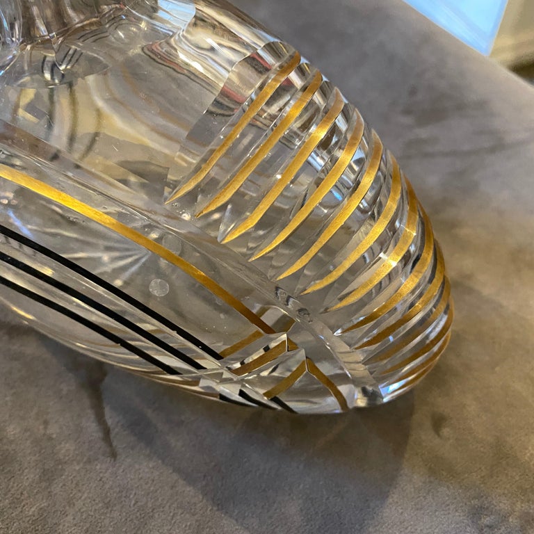 1930s Rare Art Deco Engraved Crystal Italian Liquor Set at 1stDibs