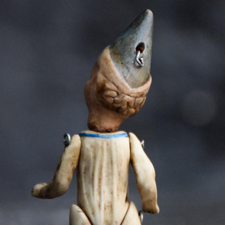 Rare Bone China/Ceramic Victorian Articulated Child Jester Doll at 1stDibs