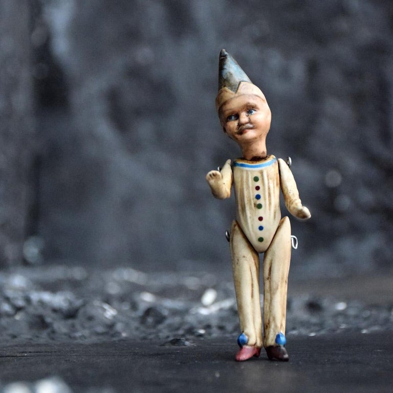 Rare Bone China/Ceramic Victorian Articulated Child Jester Doll at 1stDibs