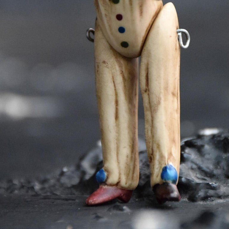 Rare Bone China/Ceramic Victorian Articulated Child Jester Doll at 1stDibs
