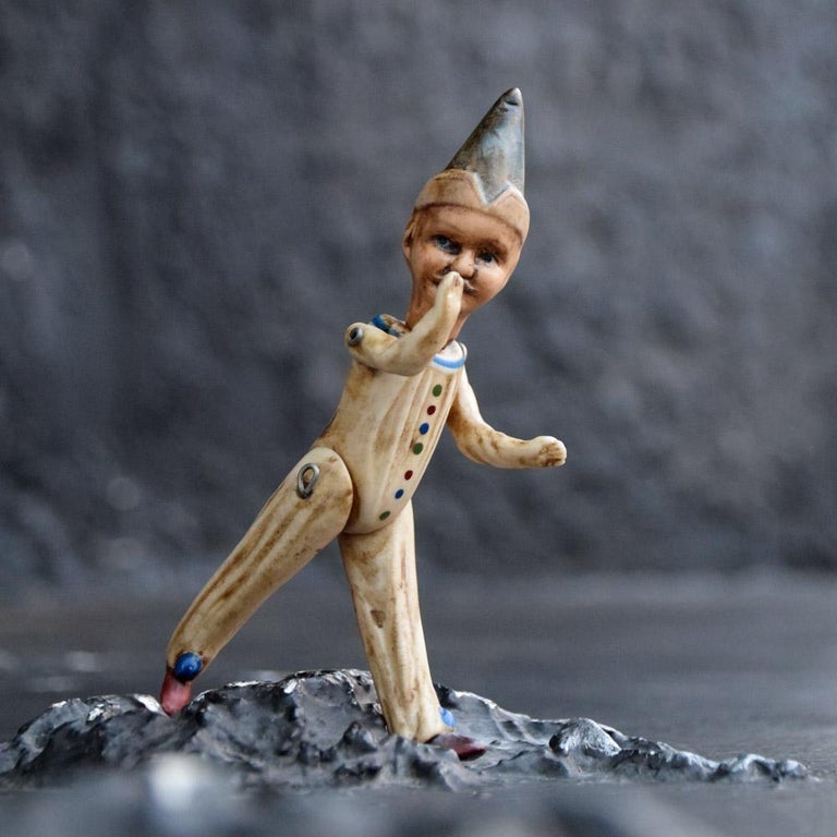 Rare Bone China/Ceramic Victorian Articulated Child Jester Doll at 1stDibs
