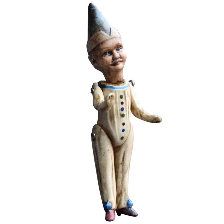 Rare Bone China/Ceramic Victorian Articulated Child Jester Doll at 1stDibs