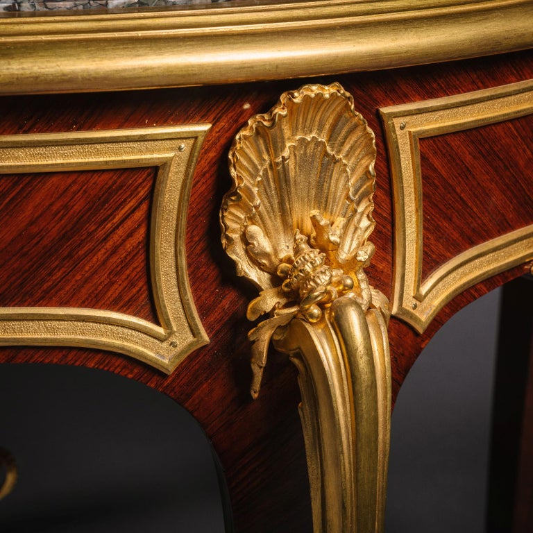 Rare Centre Table with a Campan Rubané Marble Top by François Linke For ...